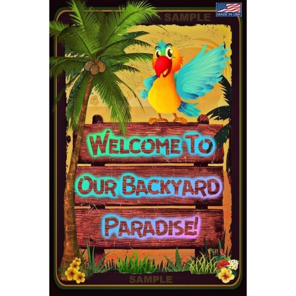 Alotaloha | Wall Decor | 8x2 All Weather Metal Sign Welcome To Our ...